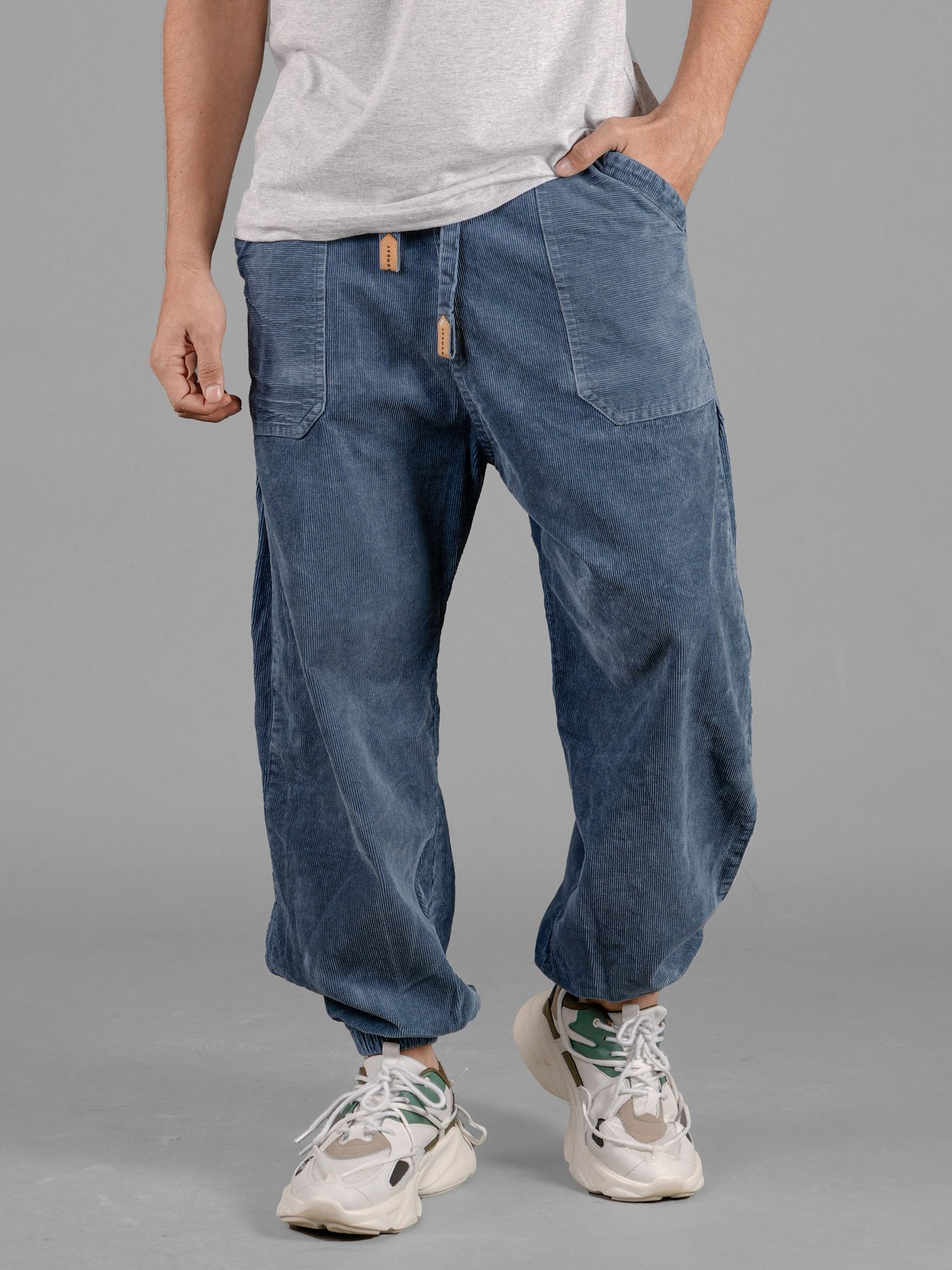Frosty Blue Corduroy Hoppers For Men & Women