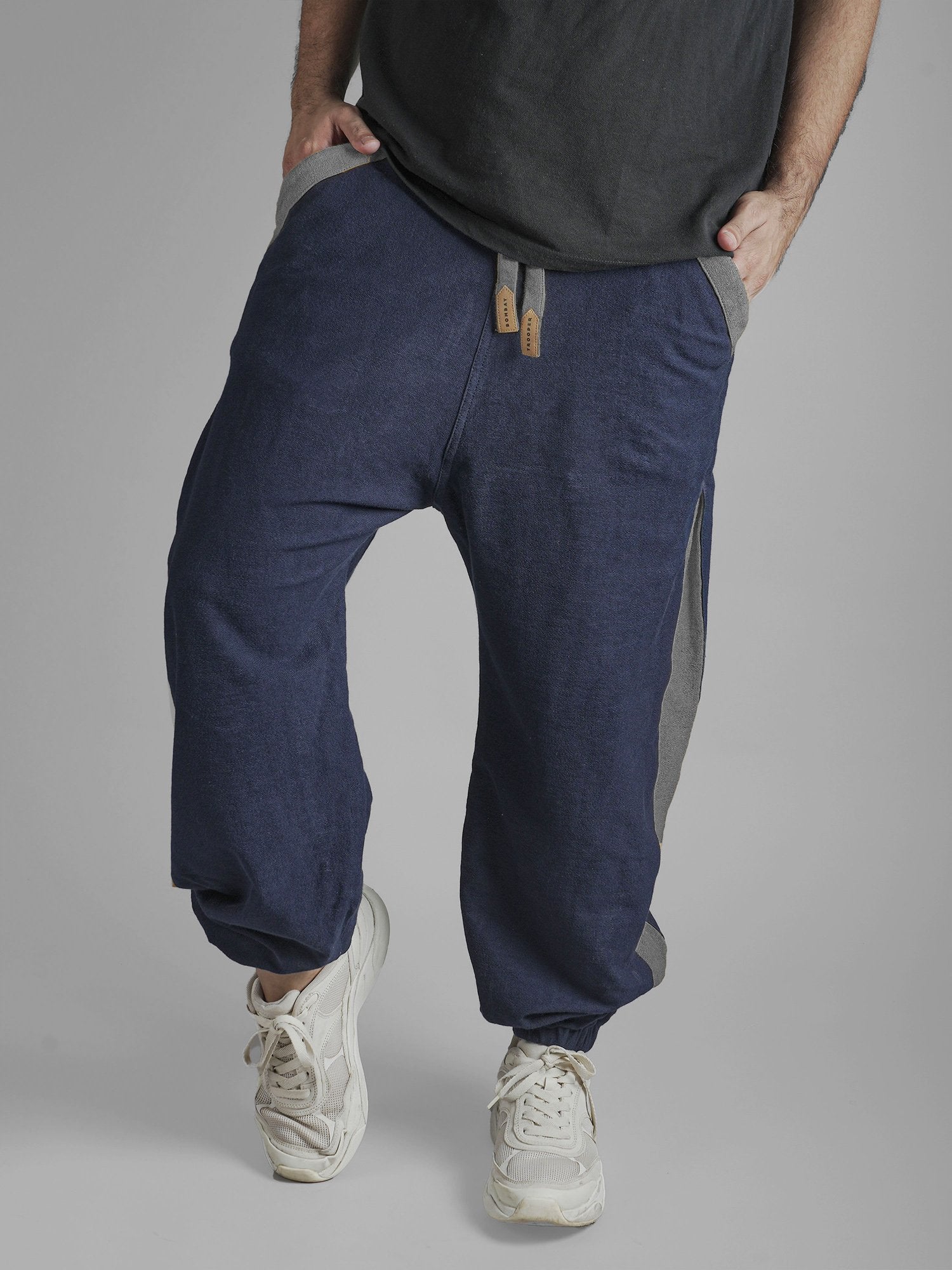 Navy Blue & Grey Knit Hoppers