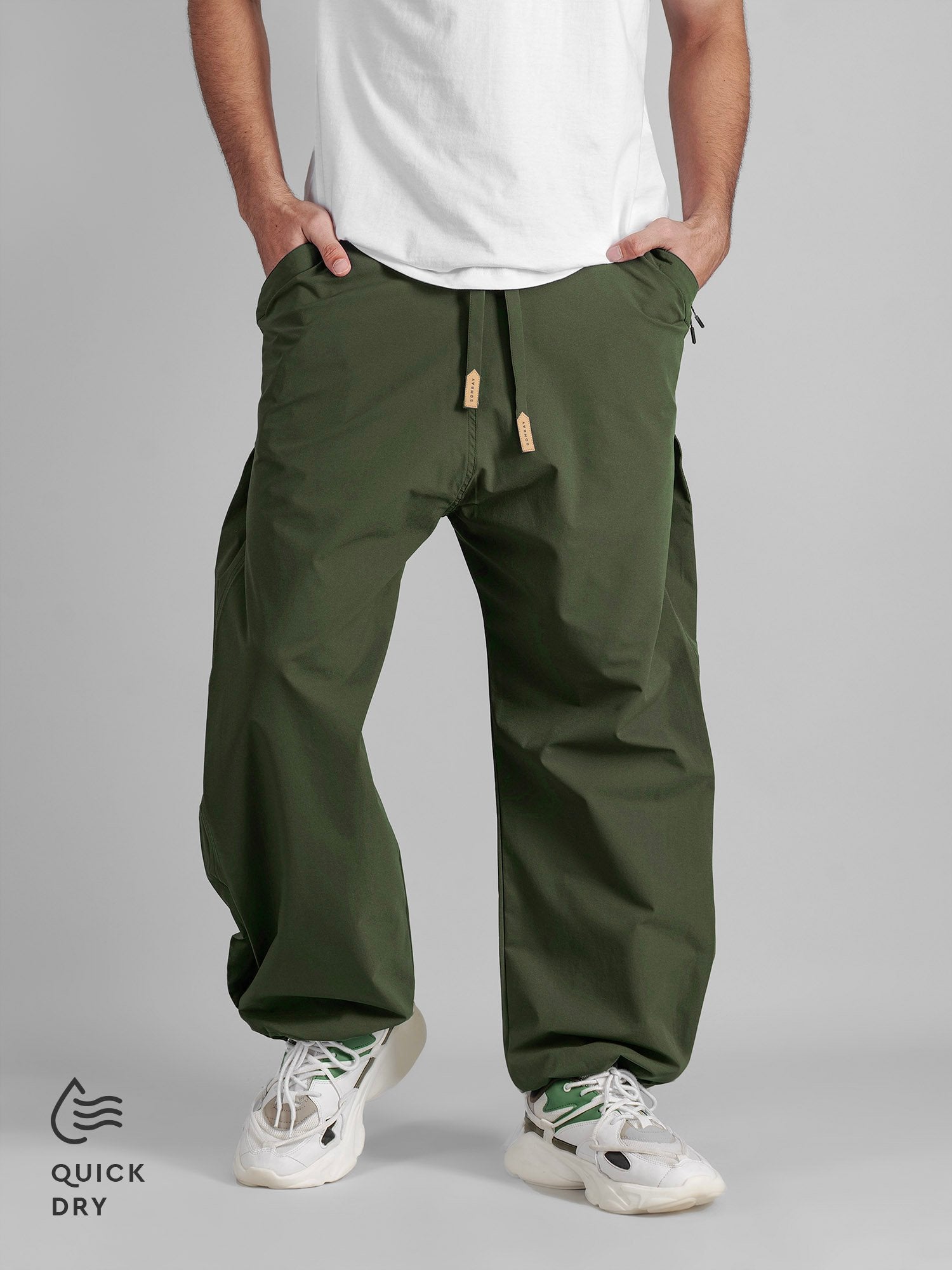 Olive Green Active Quick Dry Hoppers