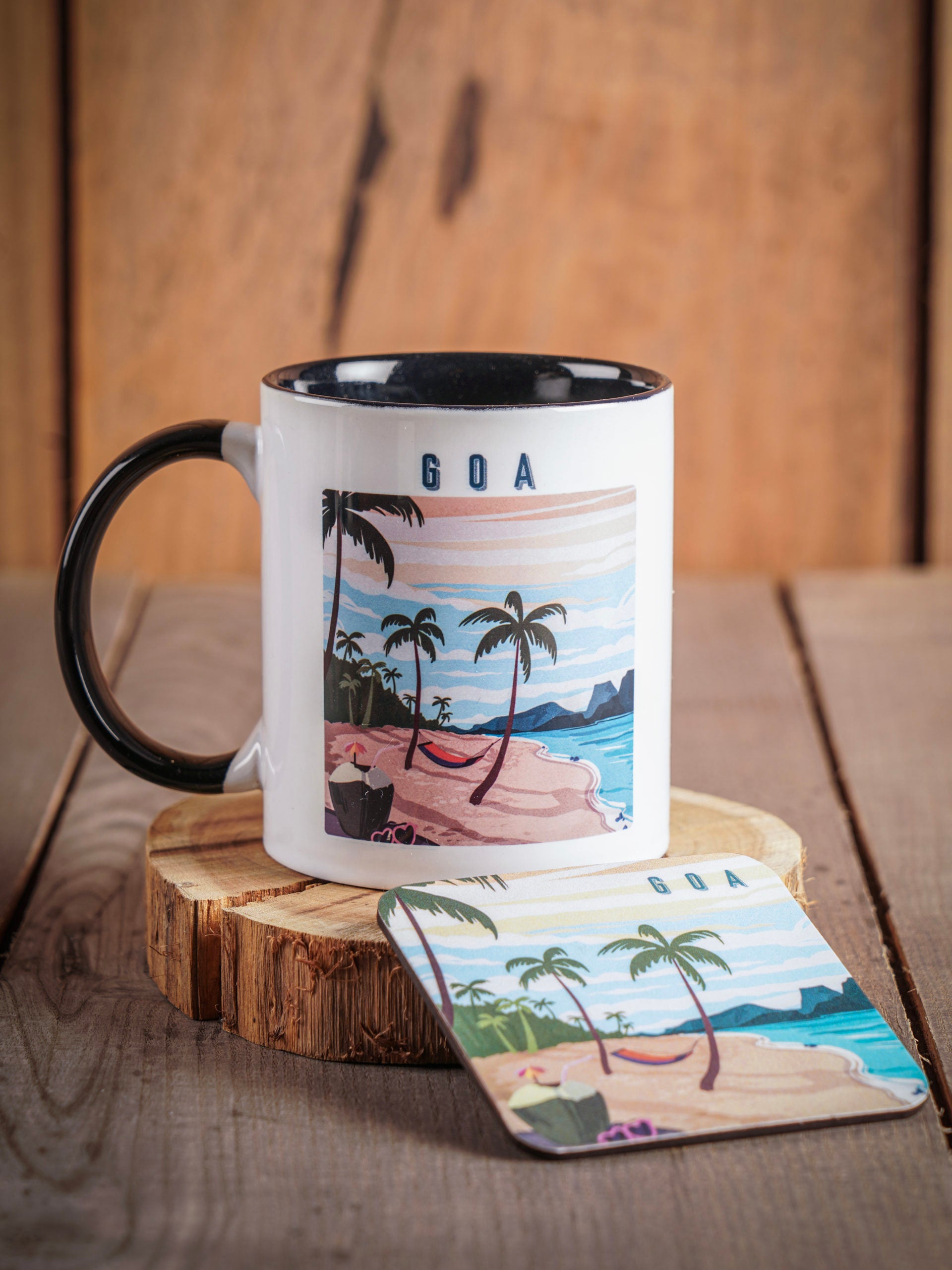 Beaches Of Goa: Sketches Of India - Ceramic Mug